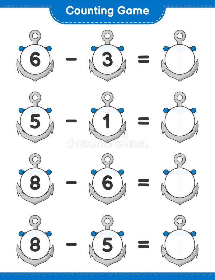 Counting Game, Count the Number of Anchor and Write the Result ...