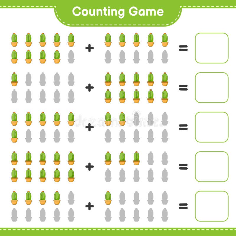 Counting Game, Count the Number of Cactus and Write the Result ...