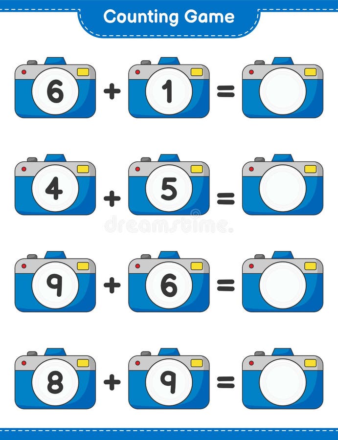 Counting Game, Count the Number of Camera and Write the Result ...