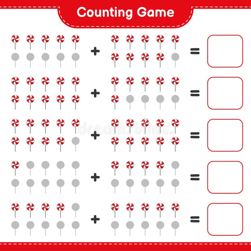 Counting Game, Count the Number of Candy and Write the Result ...