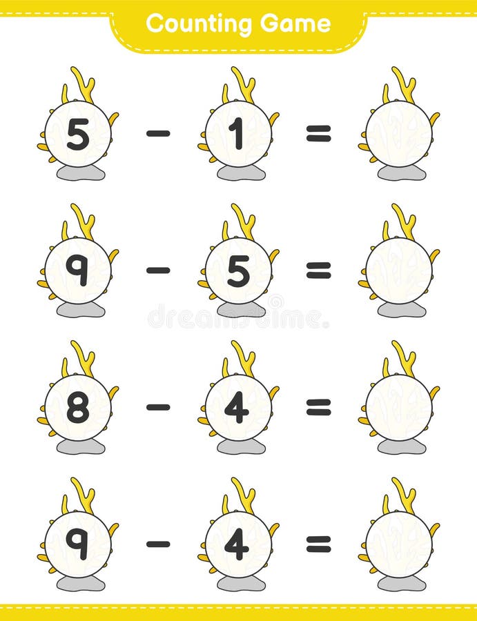 Counting Game, Count the Number of Coral and Write the Result ...