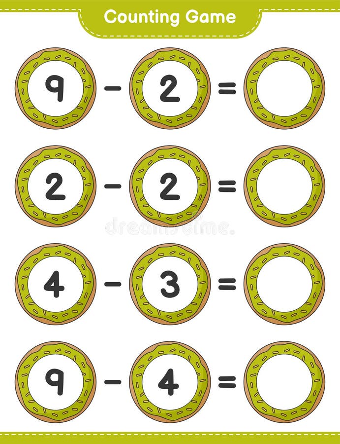 Counting Game, Count the Number of Donut and Write the Result ...
