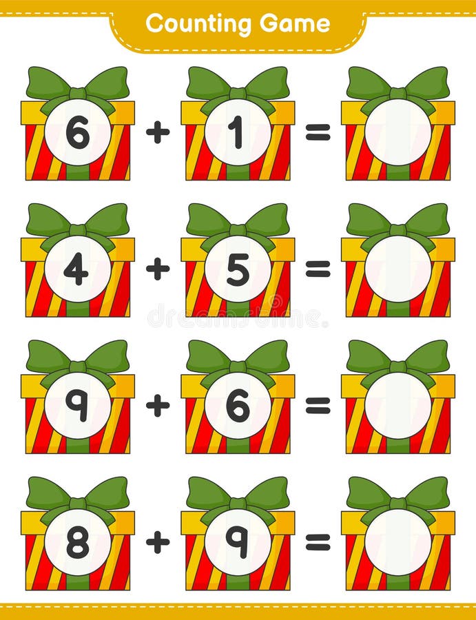 Counting Game, Count the Number of Gift Box and Write the Result ...