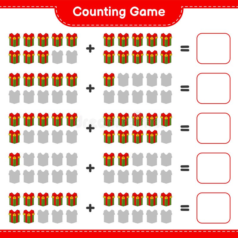 Counting Game, Count the Number of Gift Box and Write the Result ...