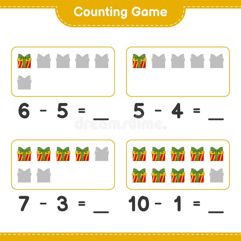 Counting Game, Count the Number of Gift Box and Write the Result ...
