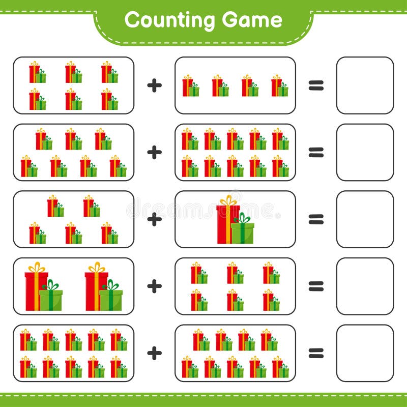 Counting Game, Count the Number of Gift Boxes and Write the Result ...