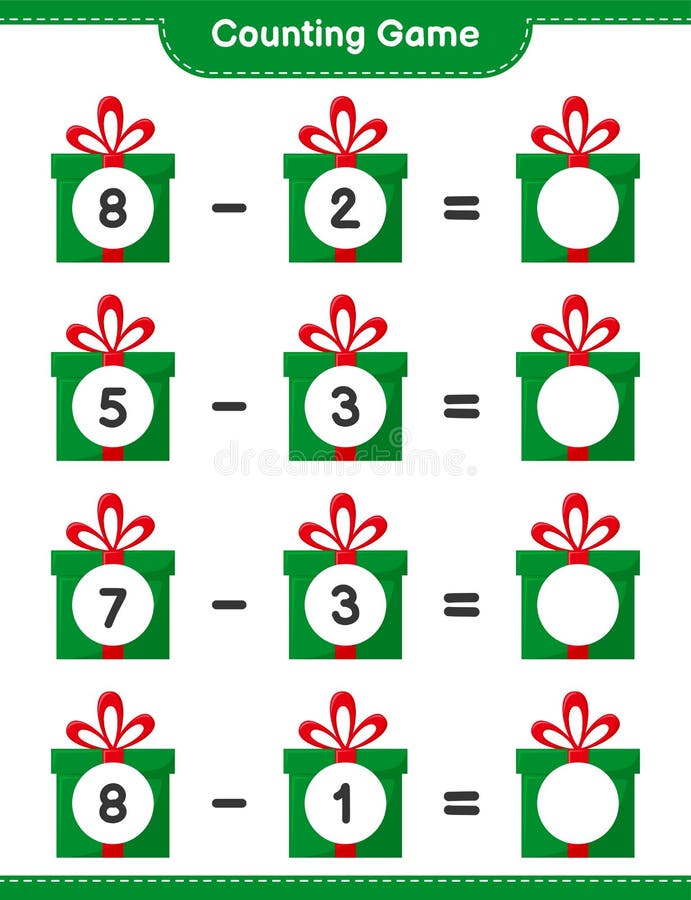 Counting Game, Count the Number of Gift Boxes and Write the Result ...