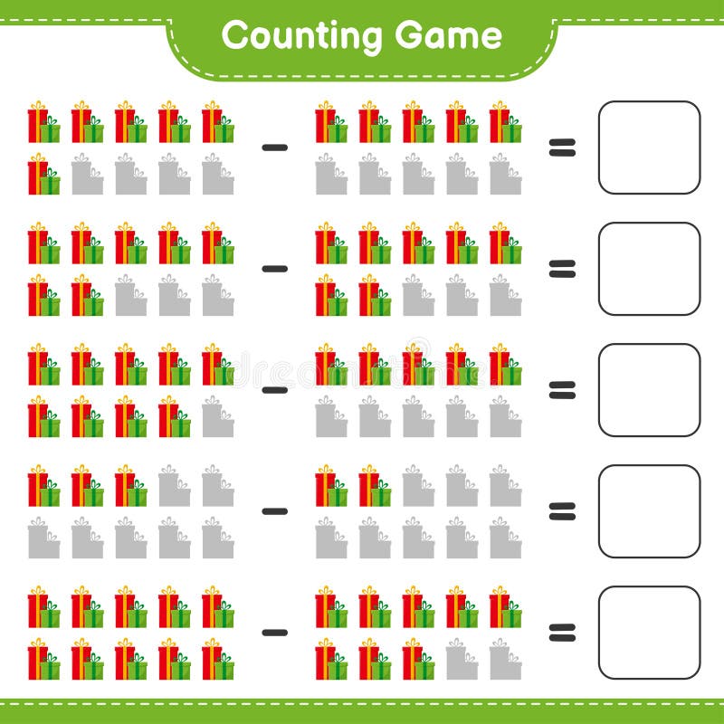 Counting Game, Count the Number of Gift Boxes and Write the Result ...