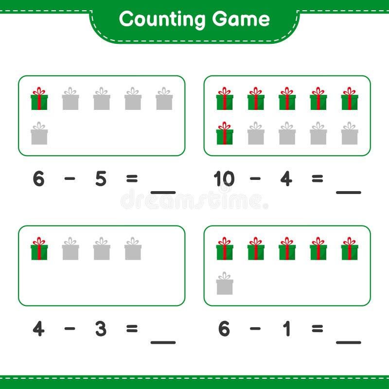 Counting Game, Count the Number of Gift Boxes and Write the Result ...