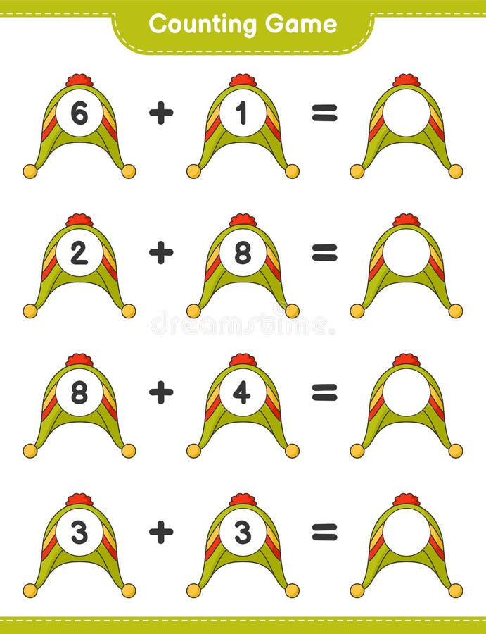 Counting Game, Count the Number of Hat and Write the Result ...