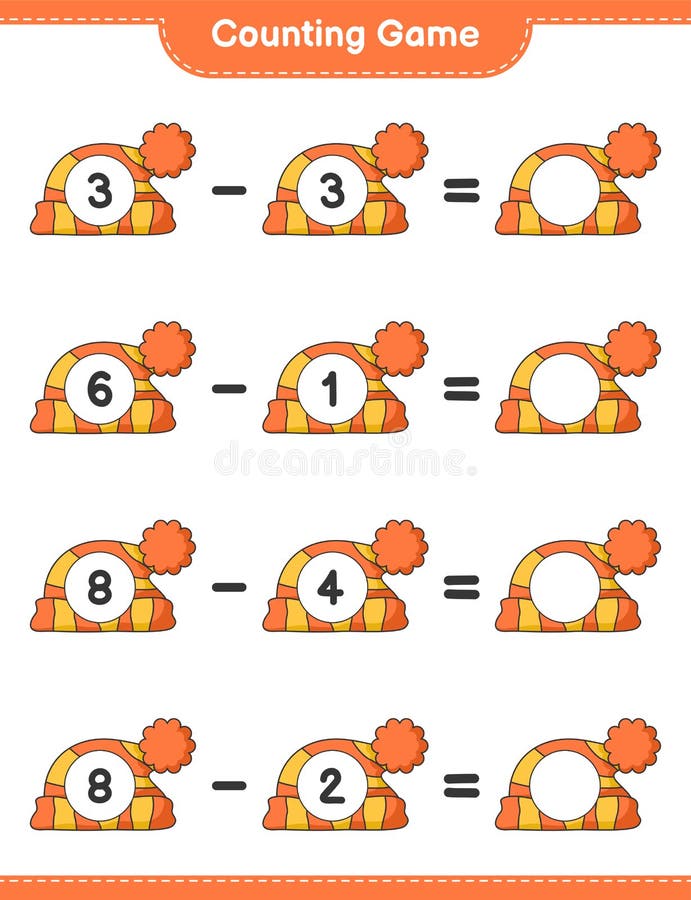 Counting Game, Count the Number of Hat and Write the Result ...