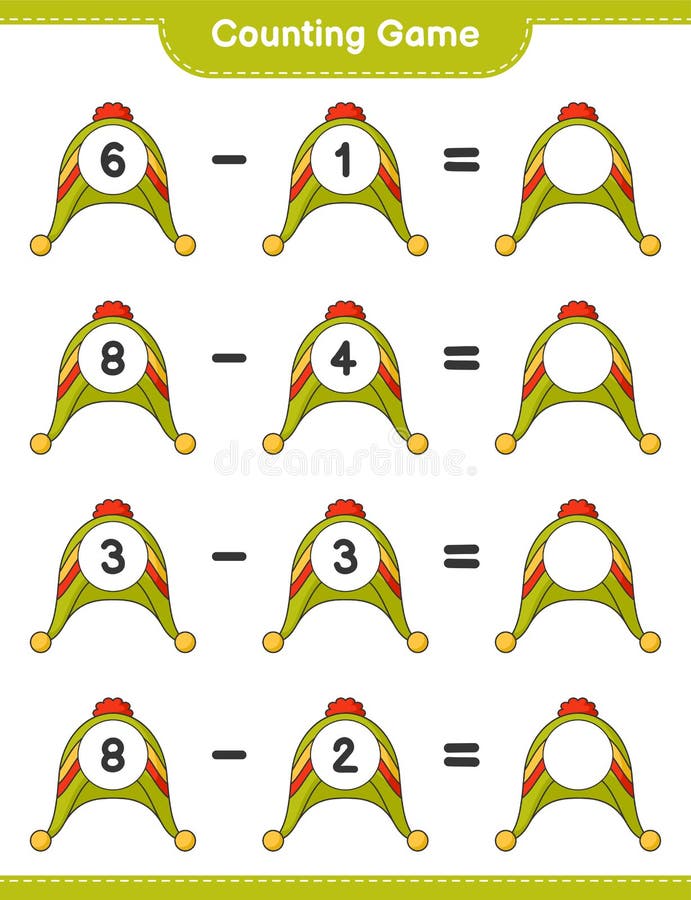 Counting Game, Count the Number of Hat and Write the Result ...