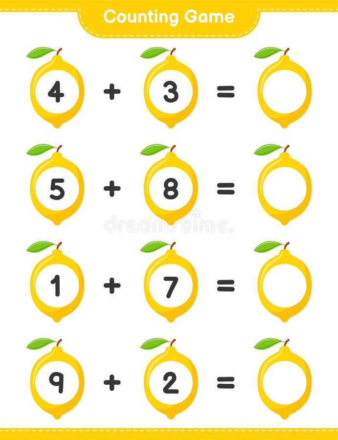Counting Game, Count the Number of Lemon and Write the Result ...
