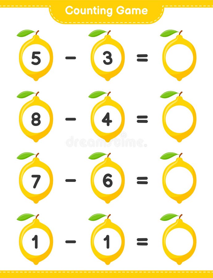 Counting Game, Count the Number of Lemon and Write the Result ...