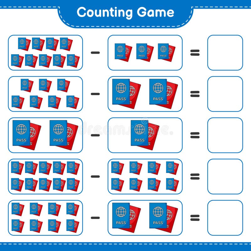 Counting Game, Count the Number of Passport and Write the Result ...