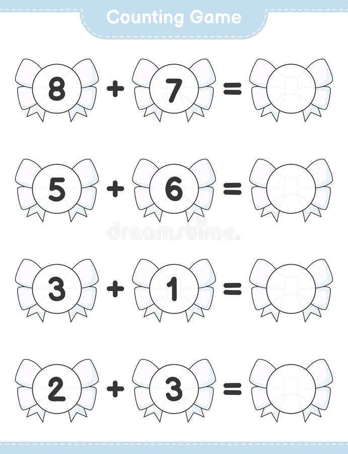 Counting Game, Count the Number of Ribbon and Write the Result ...