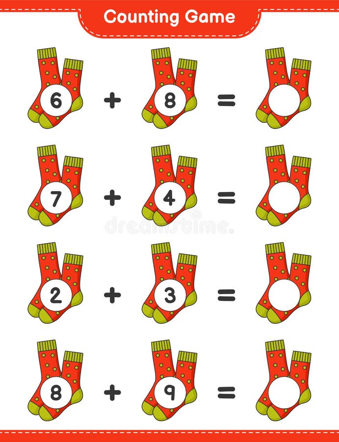 Counting Game, Count the Number of Socks and Write the Result ...
