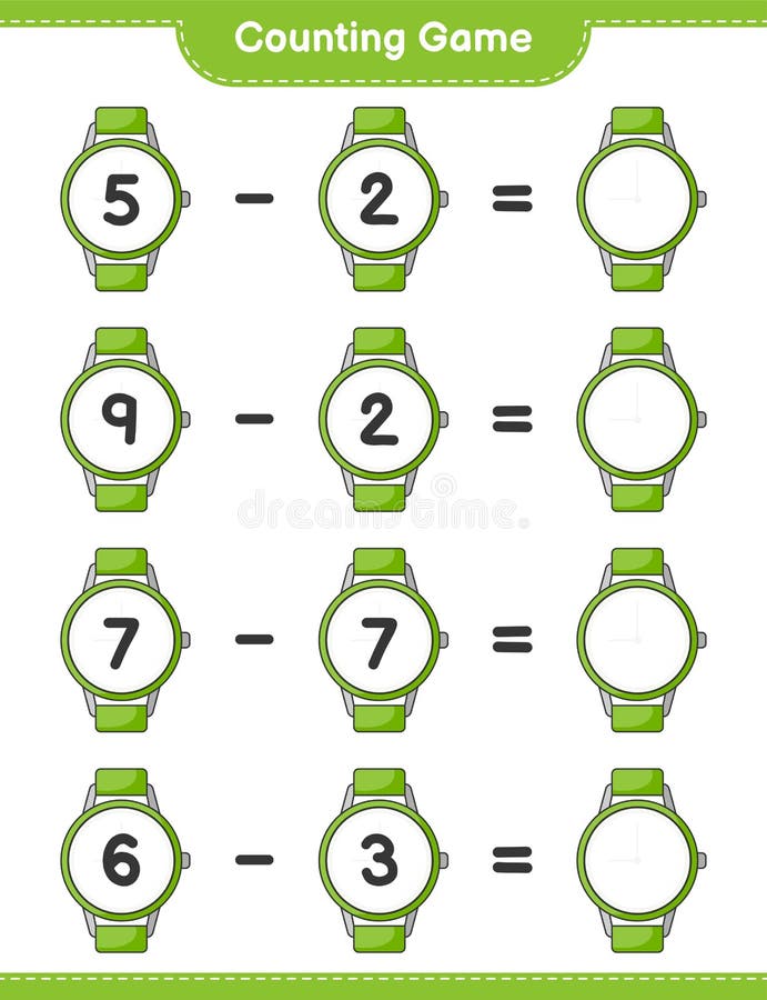 Counting Game, Count the Number of Watches and Write the Result ...