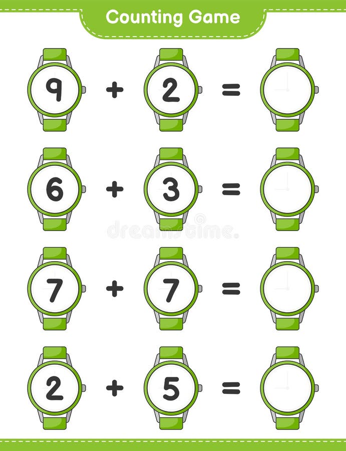 Counting Game, Count the Number of Watches and Write the Result ...