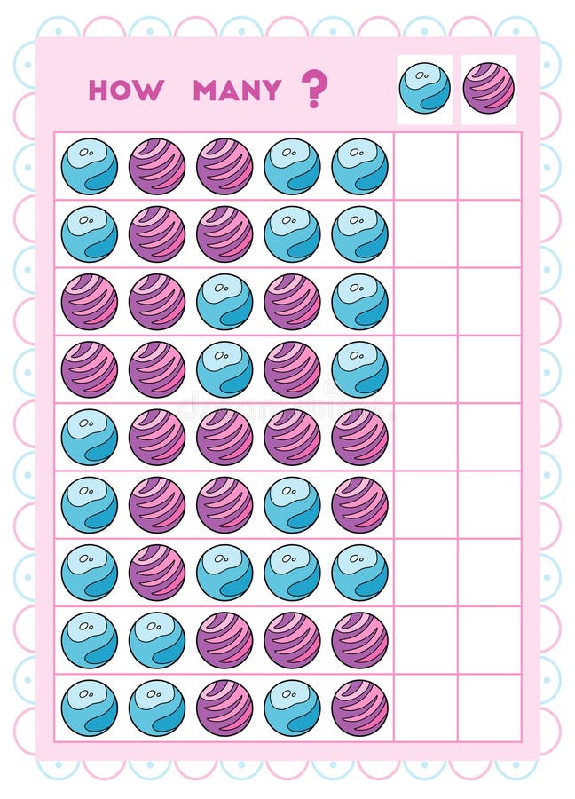 Counting Game for Preschool Children. Count Cars in the Picture Stock ...