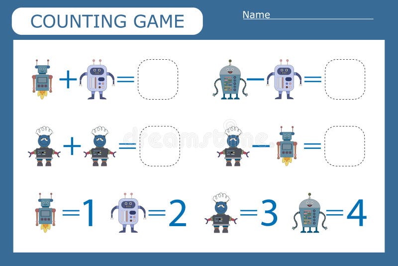 Counting game stock illustration. Illustration of cyborg - 252407235
