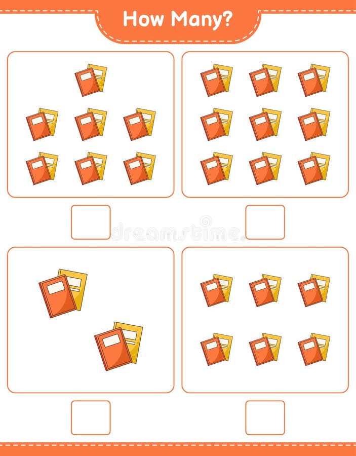 Counting Game, How Many Book. Educational Children Game, Printable ...