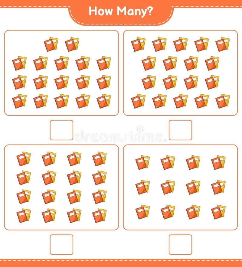Counting Game, How Many Book. Educational Children Game, Printable ...