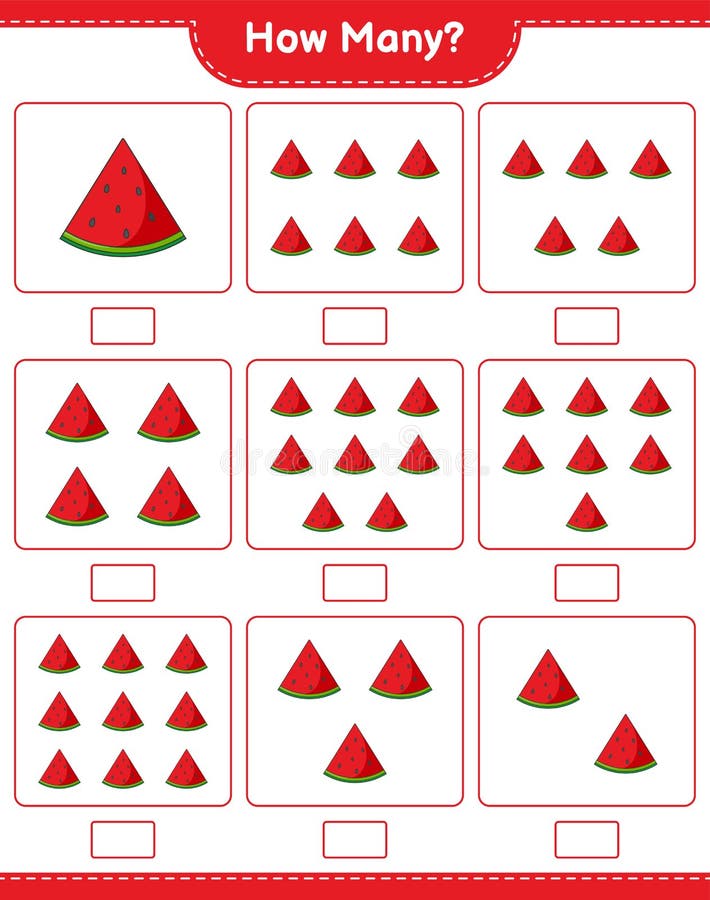 Counting Game, How Many Watermelon. Educational Children Game ...