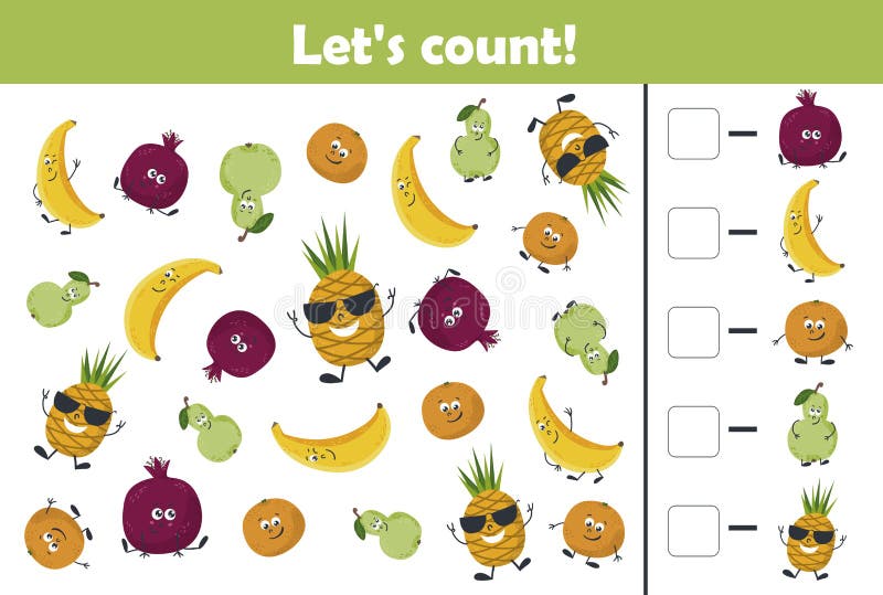 Counting Game for Kids, Allows You To Master Math Counting. Printable ...