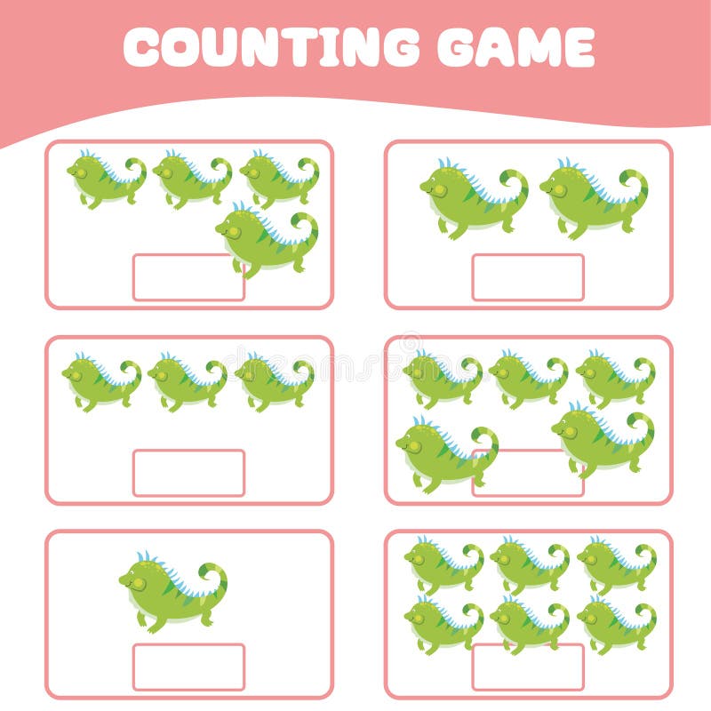 Mathematic Counting Worksheet for Children Stock Vector - Illustration ...