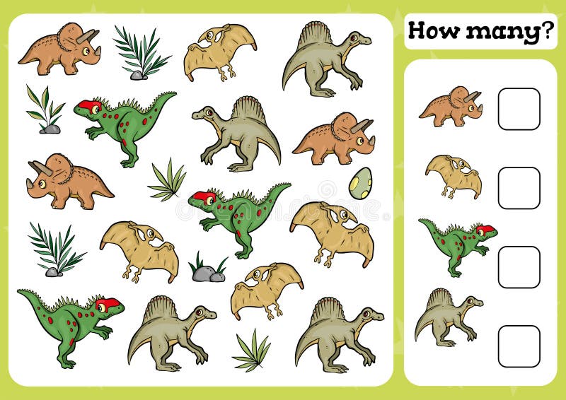 Counting Game for Preschool Children. Count How Many Educational a ...