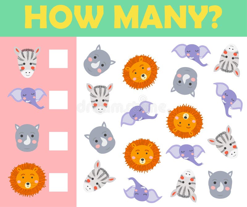 Counting. Game for Preschool Children. Educational a Mathematical Game ...