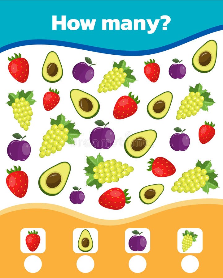 Counting Game for Preschool Children. Educational a Mathematical Game ...