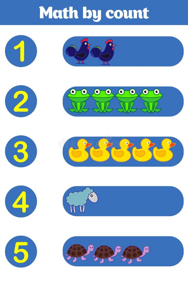 Counting Educational Children Game, Kids Activity Sheet. How Many ...