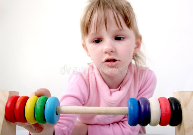 Counting girl stock image. Image of cute, learning, human - 5017905