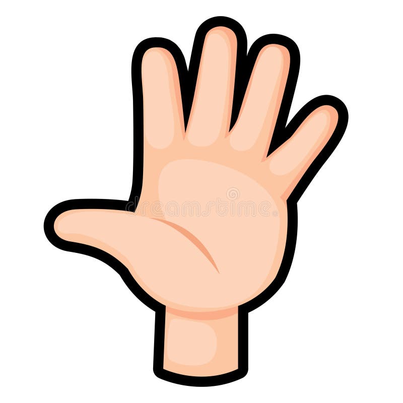 Counting Hand.finger Number Five Stock Vector - Illustration of ...