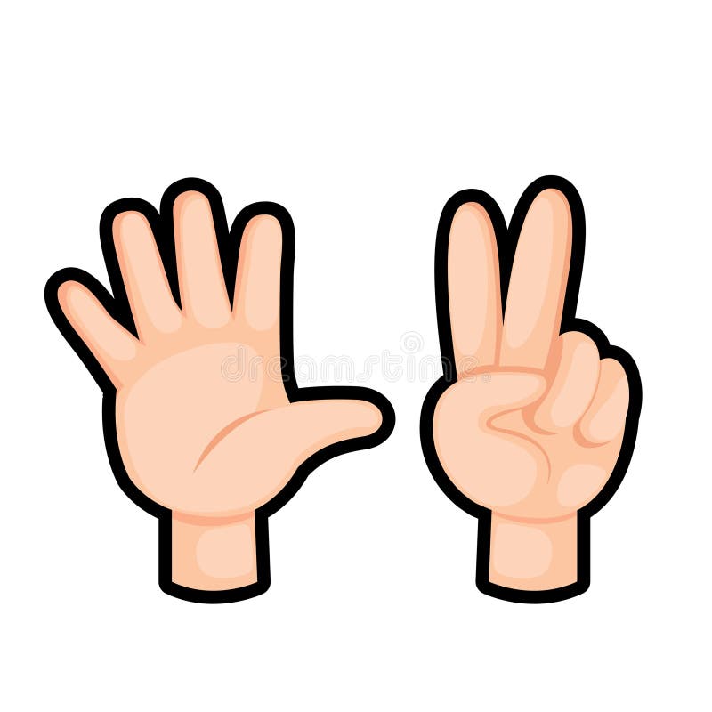 Counting Hand.finger Number Seven Stock Vector - Illustration of finger ...