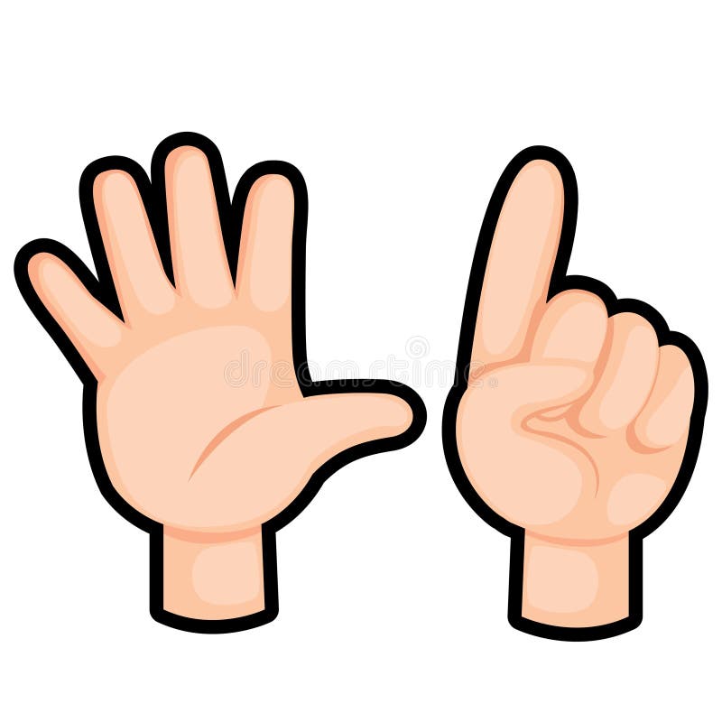 Counting Hand.finger Number Six Stock Vector - Illustration of book ...