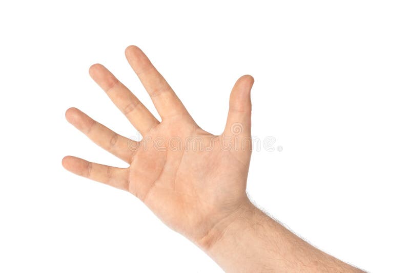 Hand with Five Fingers Sticking Out of the Surface of the Sea Th Stock ...