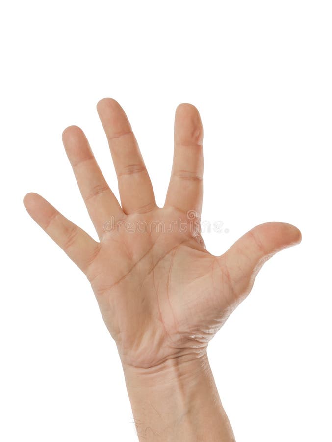 Hand with Five Fingers Sticking Out of the Surface of the Sea Th Stock ...