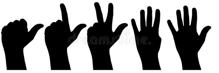 One Two Three Counting Hands Stock Illustrations – 396 One Two Three ...