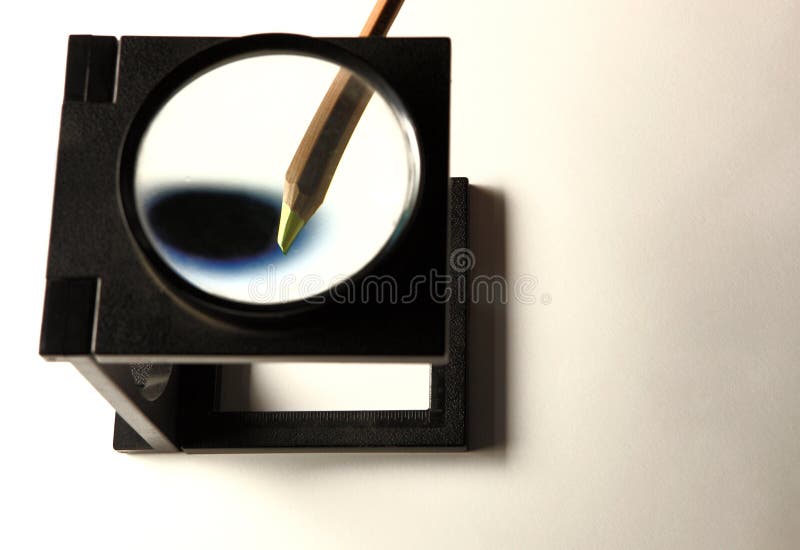 Counting Lens on Drawing with Pencil Stock Photo - Image of pencils ...