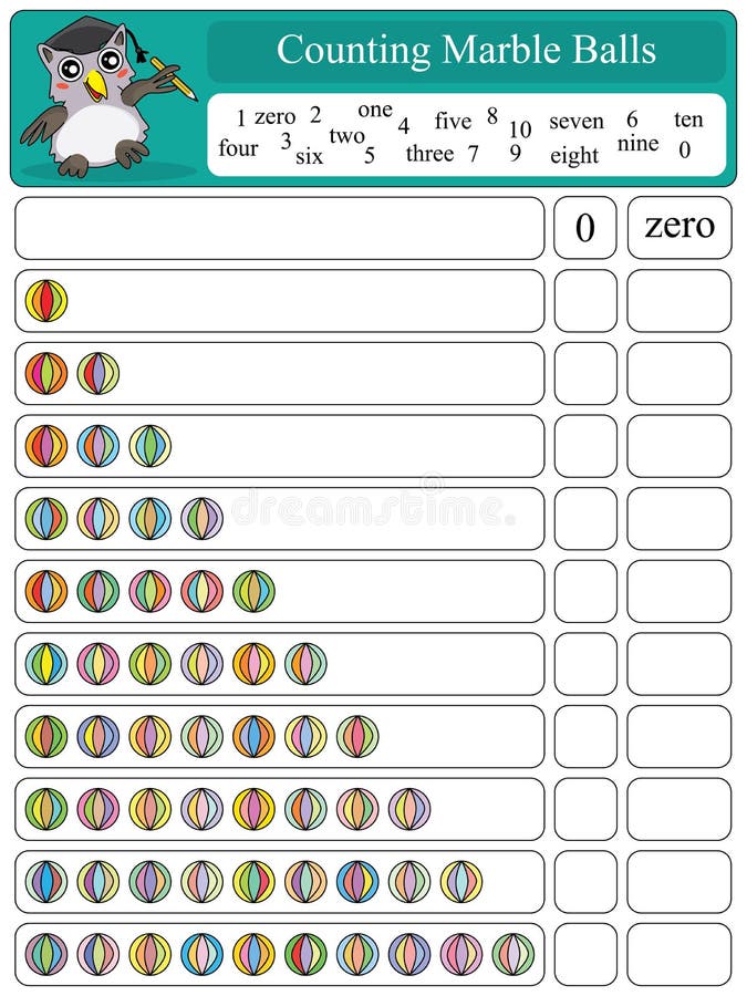 Counting Marble Balls 4 Fill Stock Vector - Illustration of application ...