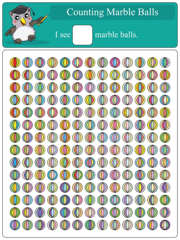 Counting Marble Balls 1 stock vector. Illustration of business - 42532748