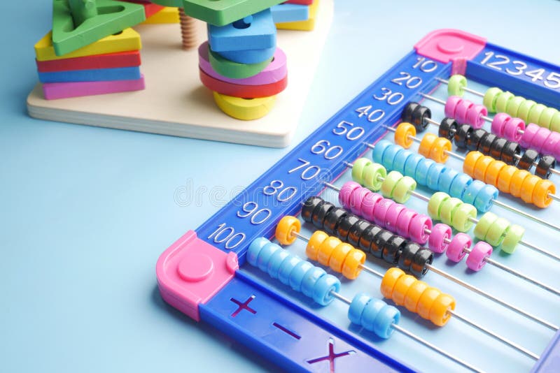 Counting Math Learning Toy on Table Stock Image - Image of school ...