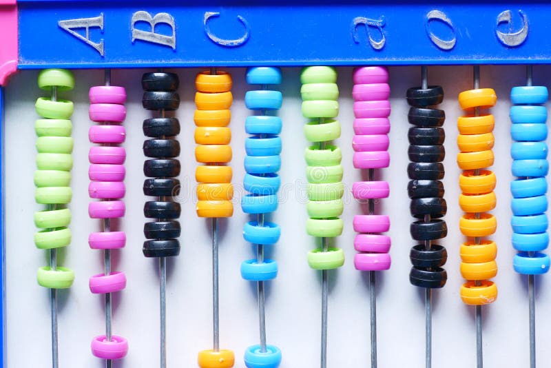 Counting Math Learning Toy on Table Stock Image - Image of education ...