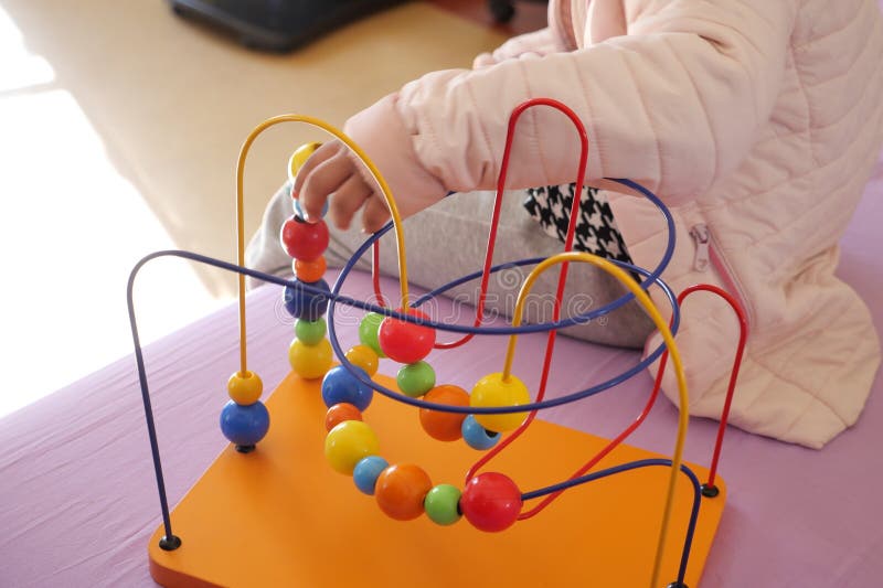 Counting Math Learning Toy on Table Stock Image - Image of school ...