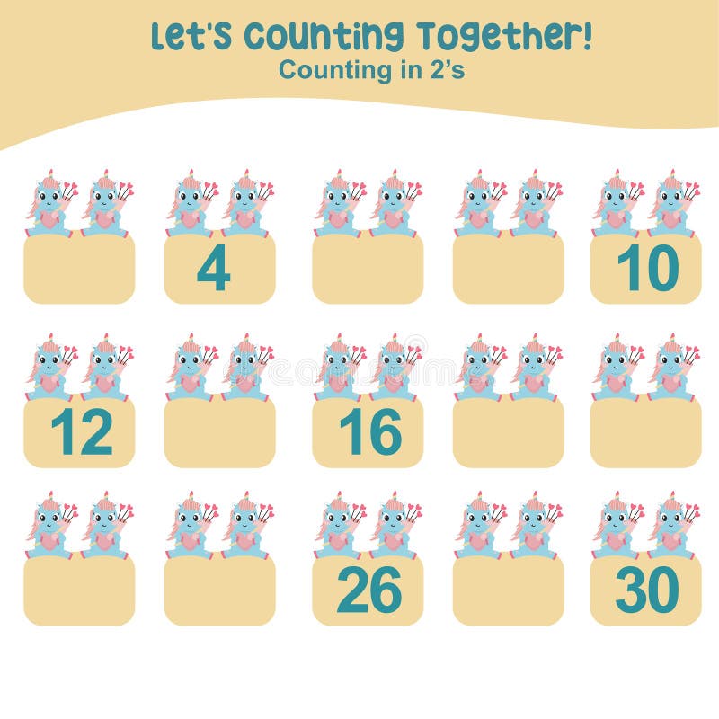 Counting by Two S the Unicorn Sitting on the Cloud Practising Math in ...