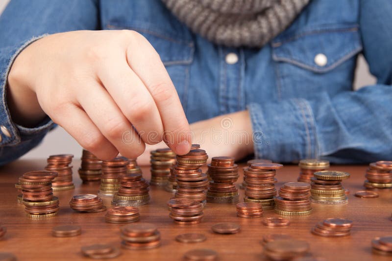 Woman counting money stock photo. Image of investment - 137205278