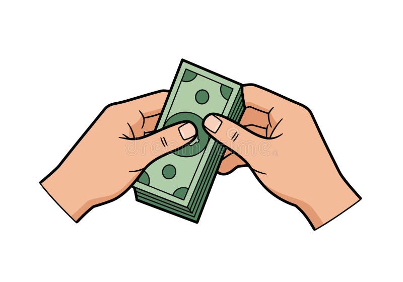 Counting money clipart stock vector. Illustration of cashflow - 371784242